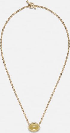 Octavia Elizabeth Halskette Bermuda Grass aus 18kt Gelbgold (750/1000) mit Diamanten und Beryll