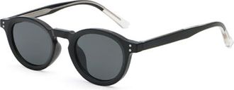 Generic Lunettes De Soleil Rondes &Agrave; Petite Monture For Hommes Et Femmes, Id&eacute;ales For Les Activit&eacute;s De Plein Air : Vacances, Sport, Photos Et Shopping.(Black)