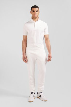 Eden Park Polo Manches Courtes En Coton Stretch &Eacute;cru Coupe Slim