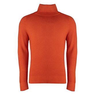 Malo Luxuri&ouml;ser Cashmere Rollkragenpullover - - Knitwear - Herren - Orange - L