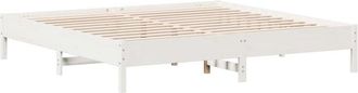 vidaXL Cadre de lit sans matelas blanc 180x200 cm bois massif de pin Vidaxl