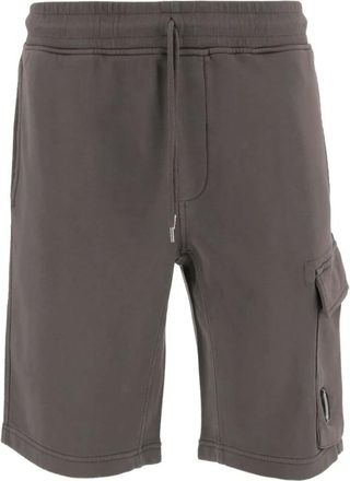 C.P. Company C.p. Company, Homme, Shorts, Gris, Taille: M Cotton Diagonal Fleece Cargo Sweatshorts