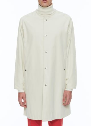 Fursac Manteau sans col en gabardine - Taille XL - Homme