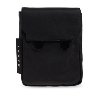 Marni Schultertasche mit Logo - - Bags - Herren - Schwarzk - ONE SIZE