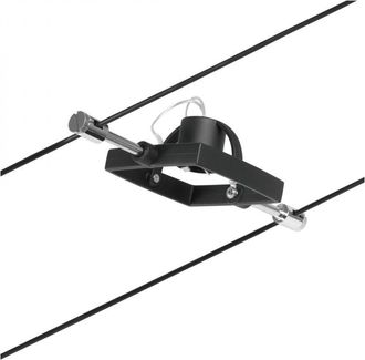 Paulmann 94435 LED Seilsytem MacII DC max. 10 Watt erweiterbar Drahtseil Kunststoff GU5, Schwarz Matt/Chrom, Spot