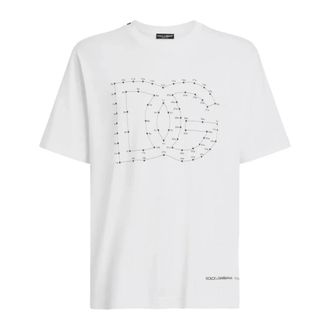 Dolce & Gabbana Homme, Tops, Blanc, Taille: XL T-shirts et Polos Blancs