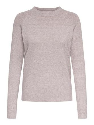 Only ONLRICA Life L/S Pullover KNT Noos Pull-Over, Rose en Bois-D&eacute;tails : M&eacute;lange, XS Femme