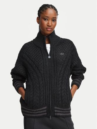 adidas Strickjacke Cable Knit Firebrid Track Top KT2289 Schwarz Regular Fit