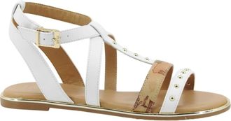 Alviero Martini 1A Classe Femme, Chaussures, Blanc, Taille: 38 EU Sandales Plates