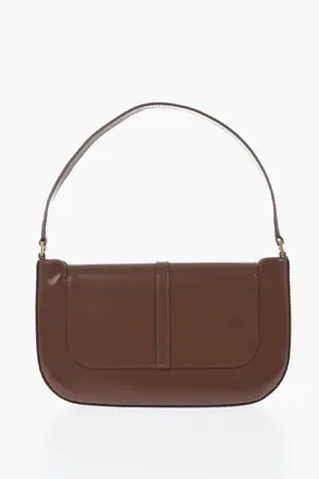 by FAR Leather Shoulder Bag MIRANDA With Gold Buckle By Far