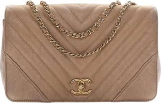 Chanel Pre-owned Sac Bandouli&egrave;re Vintage Matelass&eacute; Caviar - Femme - Pre-owned - Jaune - Taille: ONE Size
