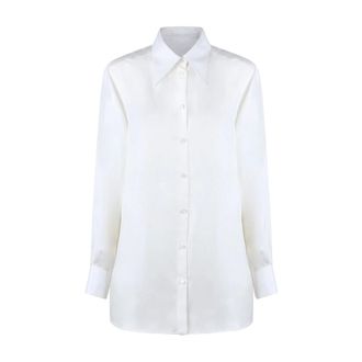 Dolce & Gabbana Chemise en soie blanche - Femme - Blouses et Chemises - Blanc - Taille: 40 FR