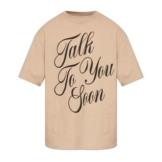 Acne Studios Talk To You Soon T-Shirt - - Tops - Herren - Beige - XS/S