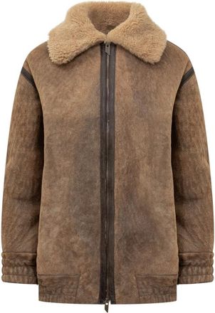 Salvatore Santoro Femme, Vestes, Brun, Taille: 38 FR W25Santd49028D Shearling Jacket
