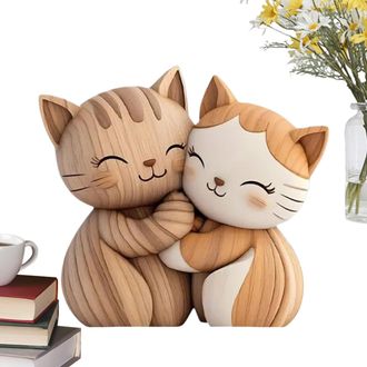 Generico Schreibtischschild f&uuml;r Katzen, Dekoration f&uuml;r Zuhause, Katzen, 2D, Holz, Dekoration f&uuml;r Tiere, Schreibtisch, B&uuml;cherregal, Liebhaber, Haustiere, Schlaf