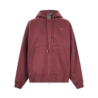 adidas by Stella McCartney Cotton Blend Hoodie - - Sport - Damen - Braun - M
