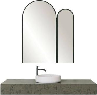 Dmora Unterschrank Chara 50x12x45h cm Schwarz Push-Pull