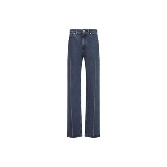 Jil Sander High-Waisted Wide-Leg Denim Hosen - - Jeans - Damen - Blau - XS