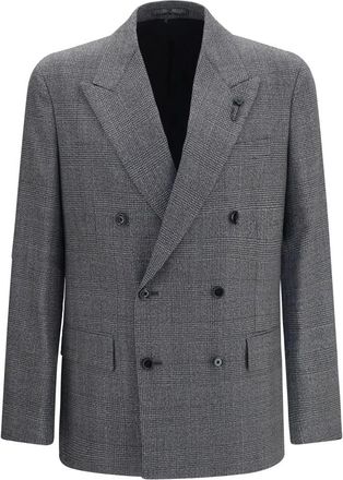 Lardini Blazer en laine &agrave; double boutonnage - Homme - Vestes - Gris - Taille: L