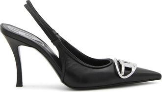 Diesel Hohe Schuhe - Black Leather Pumps - Gr. 35 (EU) - in Schwarz - f&uuml;r Damen