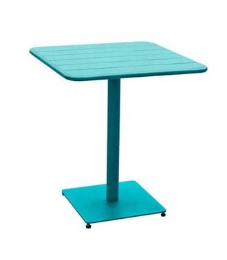 Hesperide Table de Jardin Carrée Phuket Bleu Canard - 2 Places - Acier Traité Epoxy Traitement Antirouille Renforcé