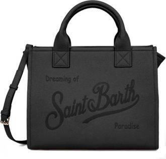 MC2 Saint Barth Shopper & Totes - Structured Black Handbag With Adjustable Shoulder - Gr. unisize - in Schwarz - für Damen