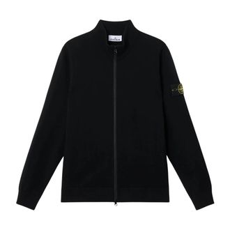 Stone Island RWS Stretch-Woll-Zipper-Pullover - - Jackets - Herren - Schwarzk - L