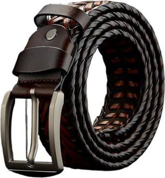 Generico Ceinture d&eacute;contract&eacute;e en cuir v&eacute;ritable pour homme avec boucle en alliage, Mixcolor, 110