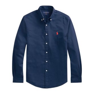 Ralph Lauren Homme, Chemises, Bleu, Taille: L Chemise Oxford Coupe Slim