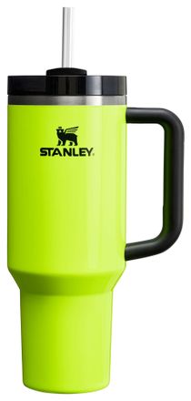 Stanley Quencher H2.0 FlowState Vakuumisolierter Becher aus Edelstahl mit Deckel und Strohhalm f&uuml;r Wasser, Eistee oder Kaffee, Smoothie und mehr, Neongelb, 1,
