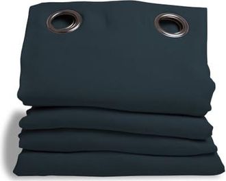 MOONDREAM Rideau Anti-Bruit 3-en-1, Isolation Phonique, Thermique Hiver & &Eacute;t&eacute;, 100% Occultant, Technologie Brevet&eacute;e, Fabriqu&eacute; en UE, Effet Coton, Oeillets, Bleu