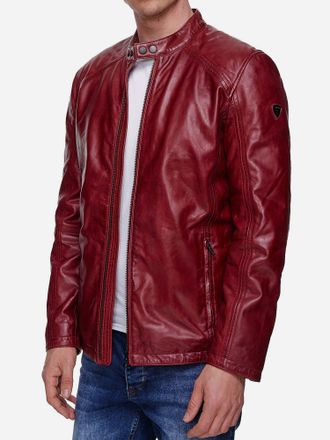 Tazzio Herren Jacke Lederjacke Echtleder