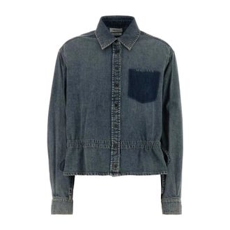 Alexander McQueen Chambray Hemdjacke - - Blouses & Shirts - Damen - Blau - S