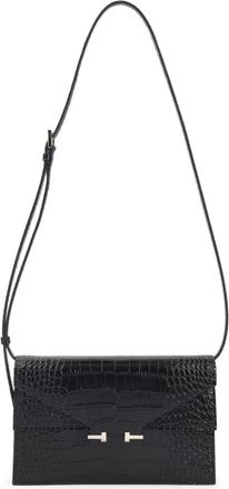 Tom Ford Femme, Sacs, Noir, Taille: ONE Size Soft Printed Croco Mini Bag