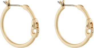 Coach Ohrringe Coach Signature Hoop Earrings 37408160GLD710 Goldfarben