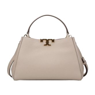 Tory Burch Eleanor Pebble Medium Satchel - - Bags - Damen - Grau - ONE SIZE