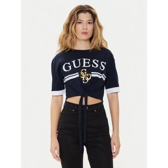 Guess T-Shirt V4GI00 I3Z14 Dunkelblau Boxy Fit