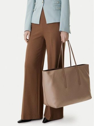 Calvin Klein Handtasche Emblem Aop Large Tote W/ Pouch LV04F3364G Beige