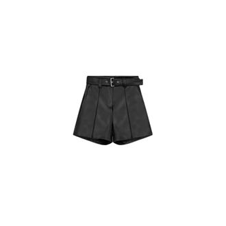 Suncoo High Waist Kunstleder-Shorts - - Shorts - Damen - Schwarzk - M