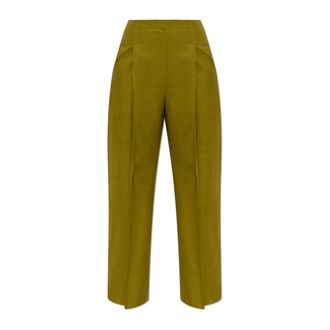 Theory Femme, Pantalons, Vert, Taille: 38 FR Pantalon à plis