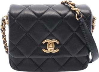 Chanel Sac bandouli&egrave;re vintage doccasion - Femme - Pre-owned - Noir - Taille: ONE Size