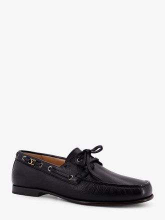 Valentino Garavani Mens Leather Loafers Black