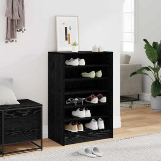 vidaXL Vidaxl - Schuhschrank Schwarze Eiche 60 x 35 x 92 cm Holzwerkstoff