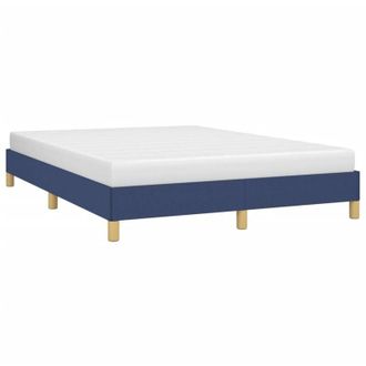 vidaXL Cadre de lit sans matelas bleu 140x190 cm tissu Vidaxl