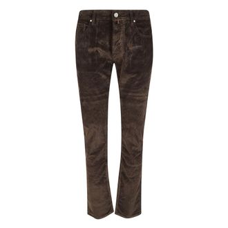 Jacob Cohen Pant 5 Pkt Slim Fit Bard Tr - Homme - Pantalons - Brun - Taille: W34