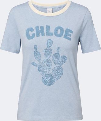 Chlo&eacute; Chlo&eacute; Bedrucktes T-Shirt aus Baumwoll-Jersey