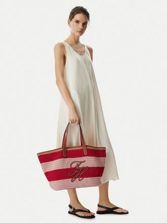 Tommy Hilfiger Handtasche Tommy Hilfiger Th Nautical Tote Crochet Str AW0AW18816 Bunt
