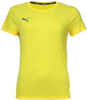 Puma T-shirt fonctionnel pour femme - DryCELL - Col rond - Manches courtes - Uni, jaune, L