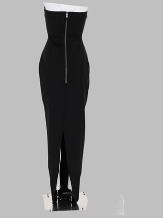 Rick Owens Wool Blend Bustier Gown - Black