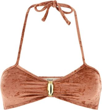 Chlo&eacute; Femme, Maillots de bain, Orange, Taille: 36 FR Haut de bikini avec d&eacute;tails m&eacute;talliques